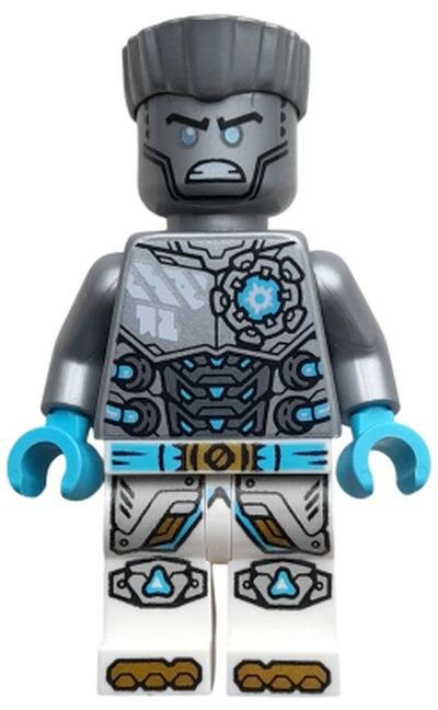 Минифигурка Lego njo0922 Zane - Dragons Rising, Flat Silver Torso, Angry