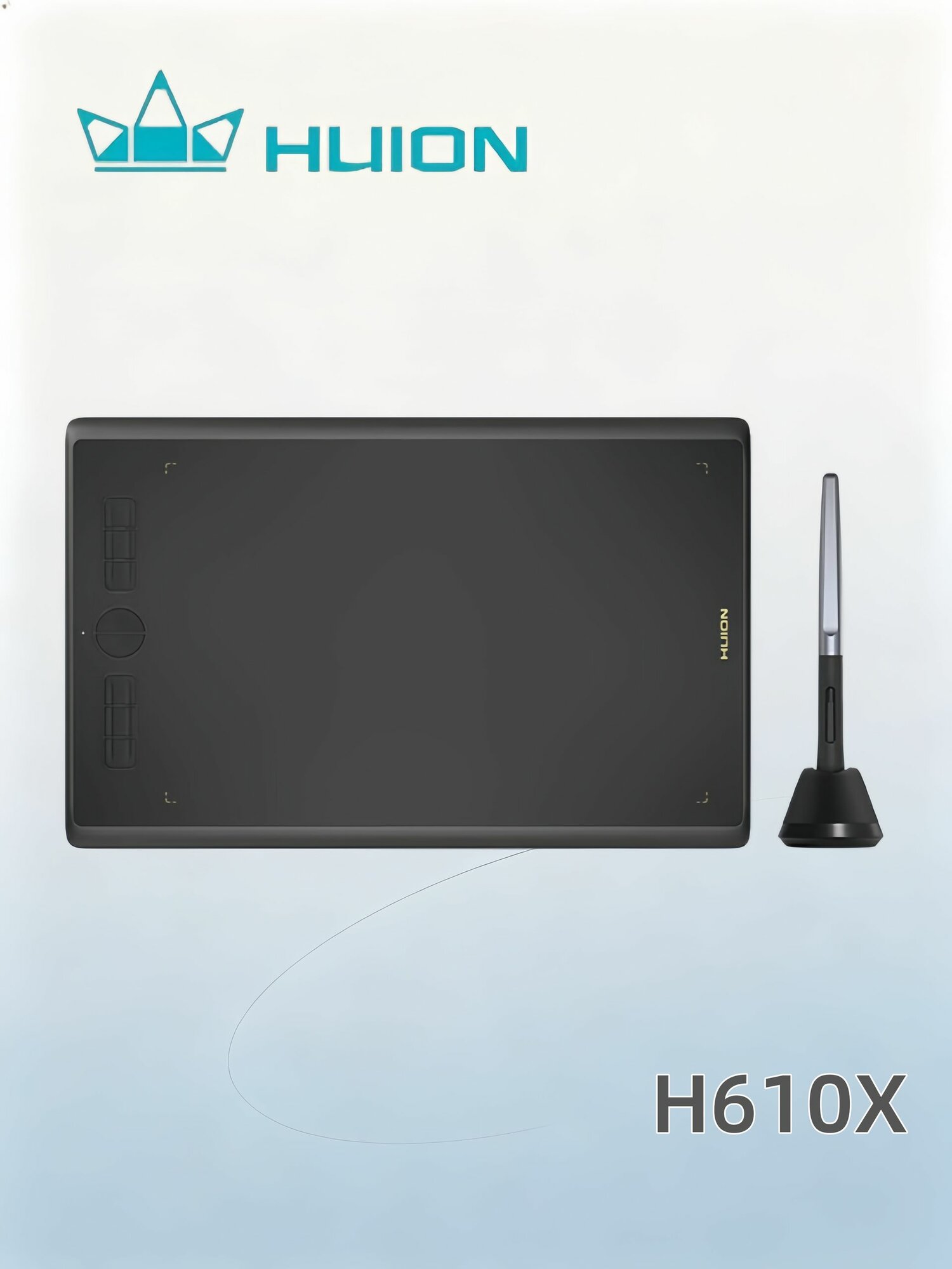 Графический планшет HUION Inspiroy H610X, формат A4, хром