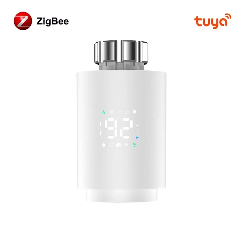 Умный термостатический клапан LS для радиатора Tuya ZigBee White