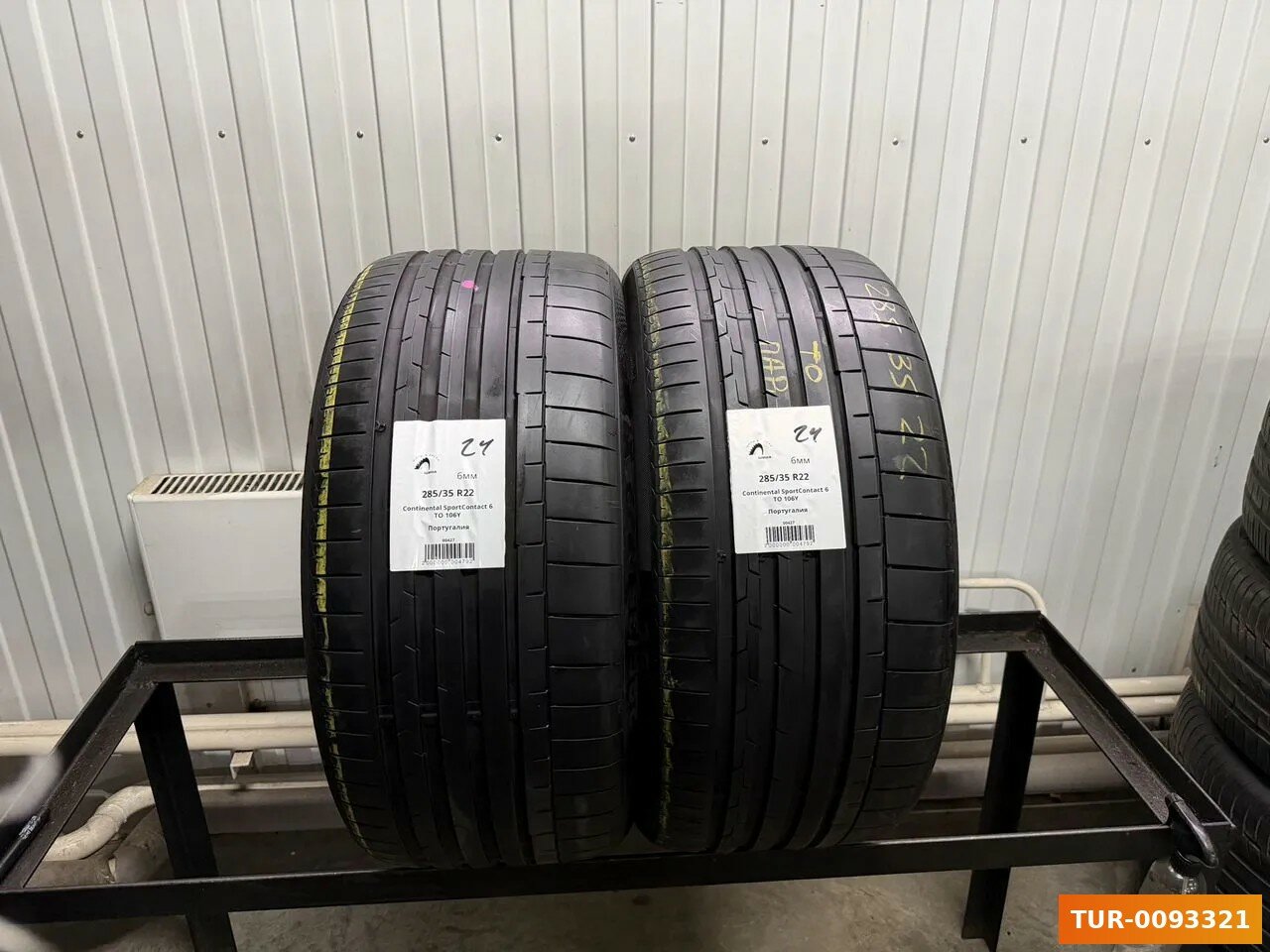Комплект (2 шт) летних БУ шин Continental SportContact 6 285/35 R22 25% износ 8188566837