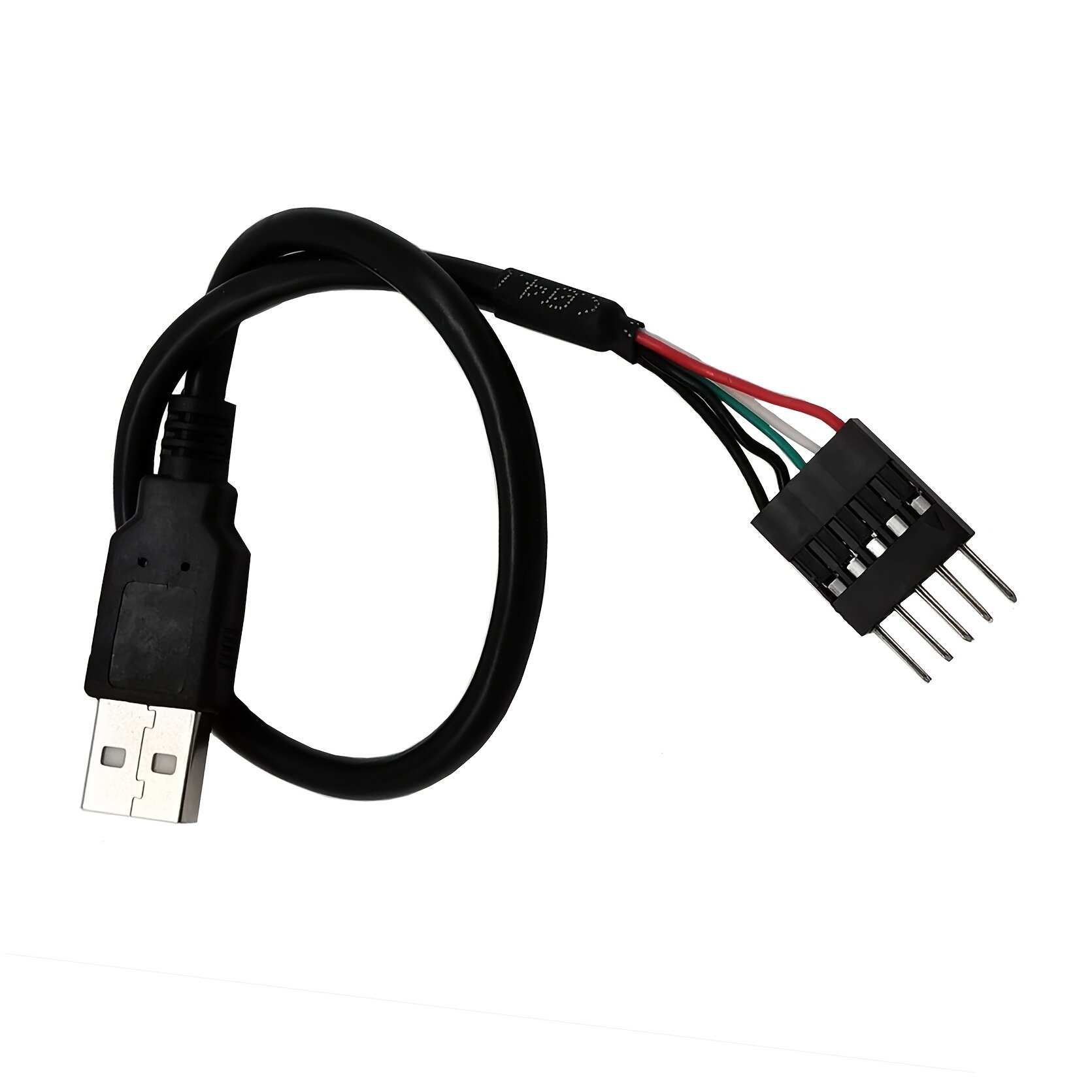 Кабель-переходник для материнской платы USB Type-A на Dupont 2.54 мм (1x5 pin), 1 шт, черный