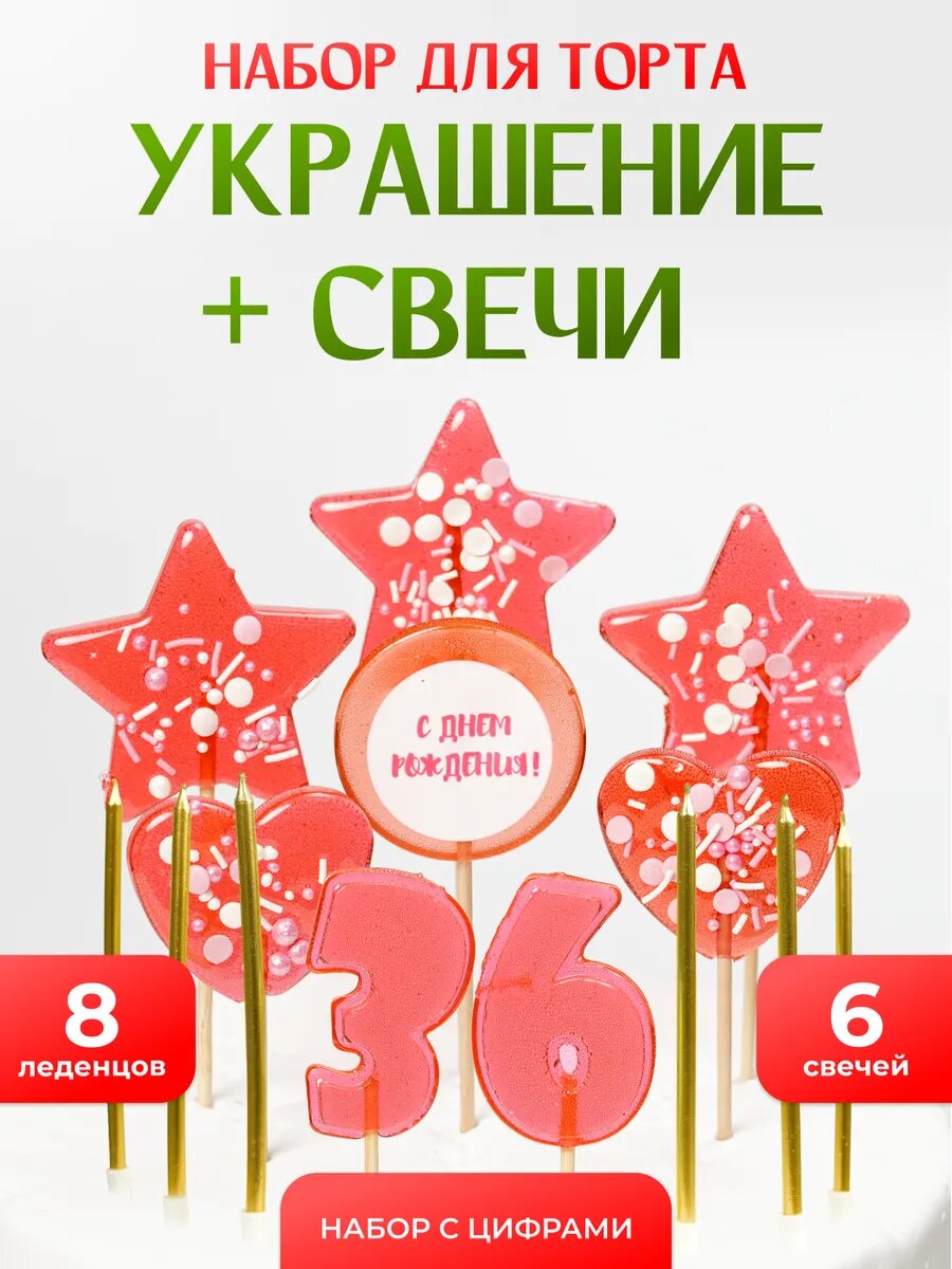 Украшения для торта. Цифра 36