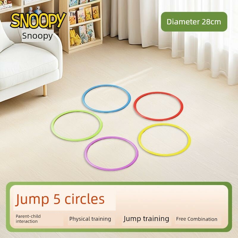 Snoopy экологичные кольца 5 цветов 28 см диаметр для малышей 2-4 лет круг тренировки прыжков без песочного мешка