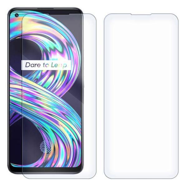 Комплект из 2-x защитных гибридных стекол Krutoff для Realme 8/8 Pro 4G