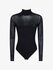 Комбинезон Elisabetta Franchi Sheer-panel high-neck bodysuit, размер 40, черный