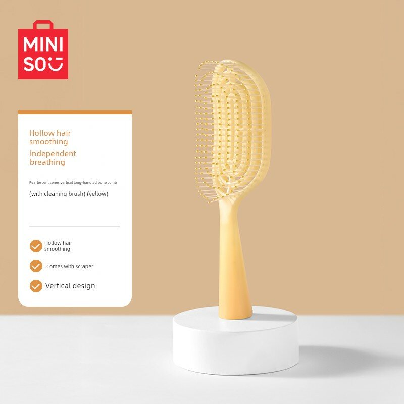 Расческа MINISO Pearl Comb для придания объема и массажа кожи головы для женщин, портативная расческа для домашнего