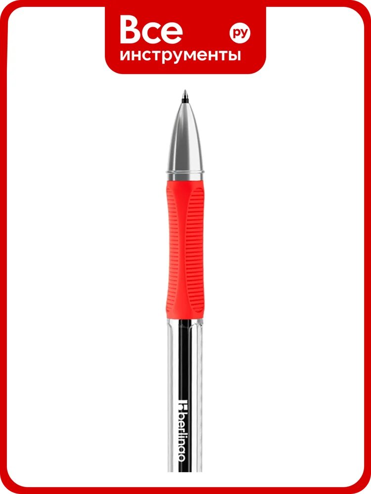 Ручка гелевая Berlingo Tribase Gel grip красная, 0,5мм, грип, CGp05024 CGp_05024