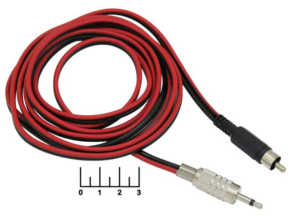 Шнур 1RCA-AUD 3.5 моно 2м (тату)