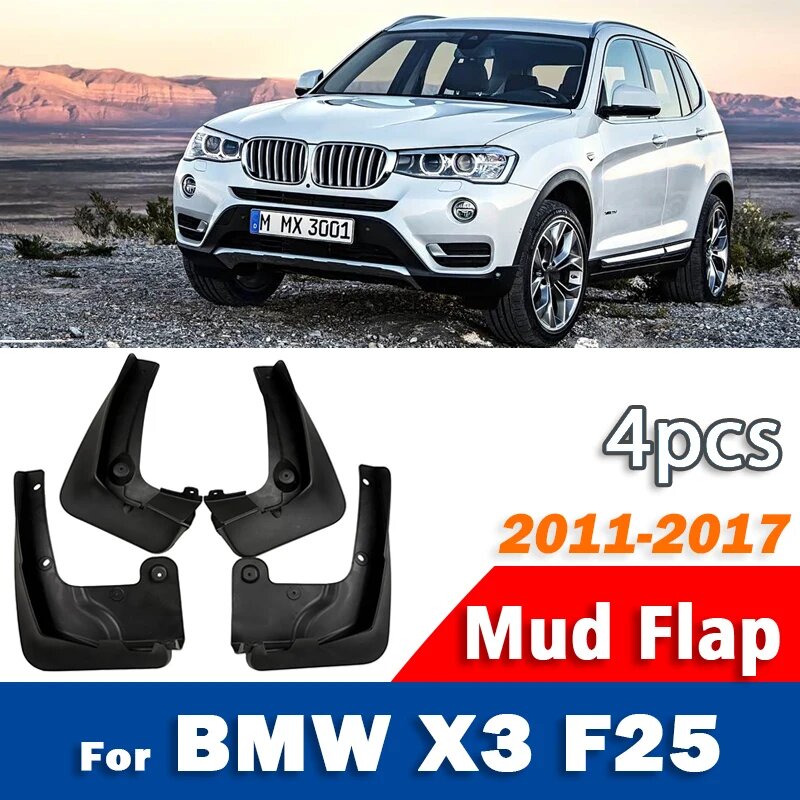 Брызговик для BMW X3 F25 2011-2017, передние и задние брызговики, автомобильные аксессуары, брызговик, Fender 2012 2013 2014 2015 2016