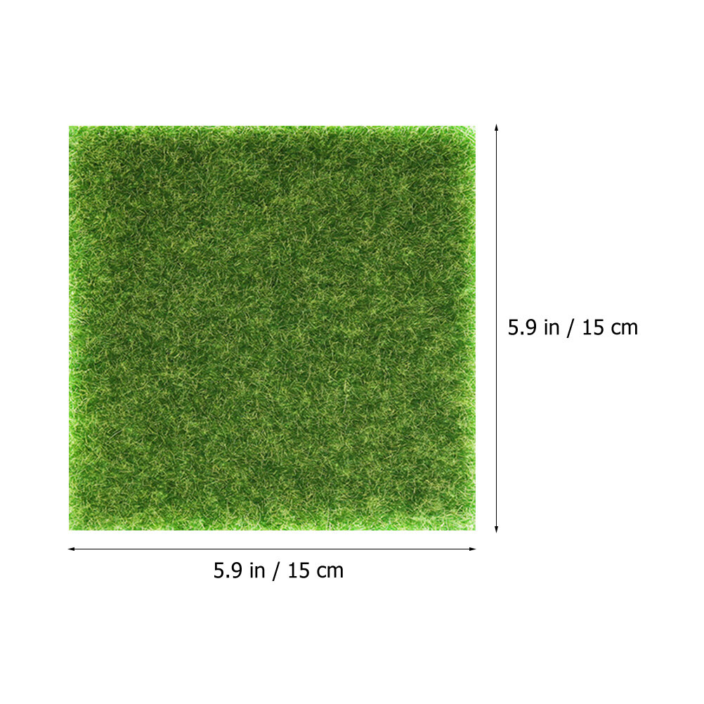 8 Штук Искусственный Травяной Коврик Для Декора Мини Сада 15.00X15.00X0.50Cm