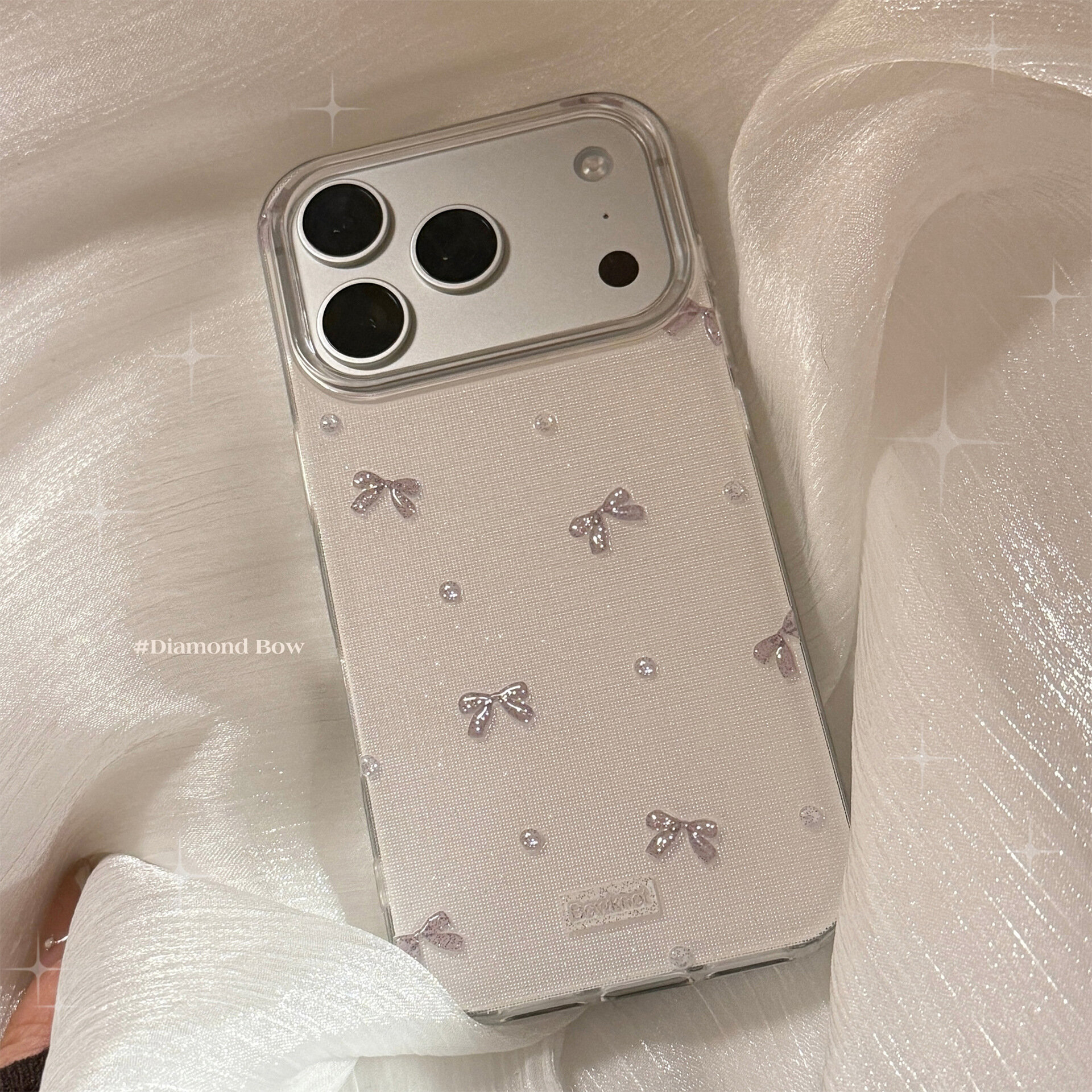 Белый чехол с бабочкой и блестками для iPhone 7 Plus / 8 Plus, премиум защитный дизайн с мягким ТПУ материалом