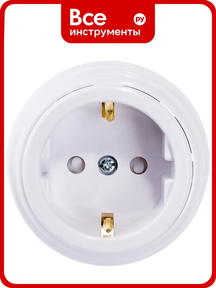 Розетка Bylectrica РА16-0206 1-местная с заз. контактом, со шторками 16А ОУ, серия ретро