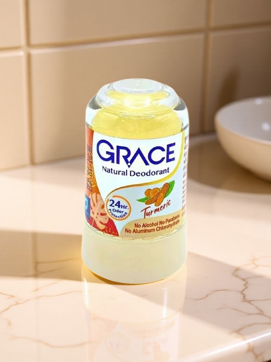 Тайский дезодорант кристаллический квасцовый с куркумой 50 г. GRACE
