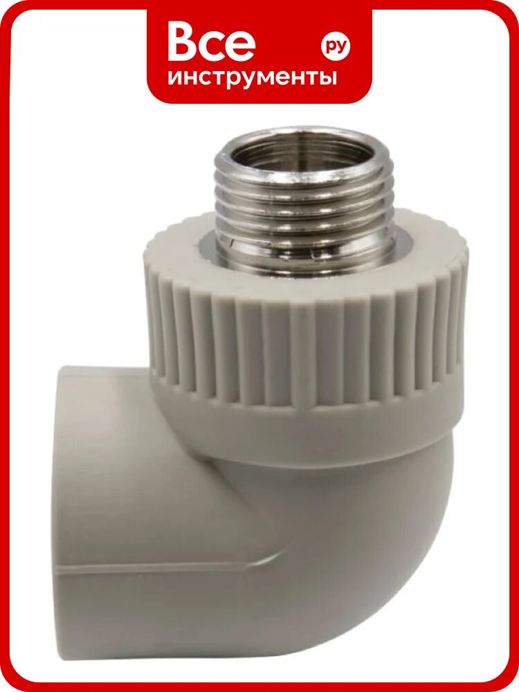 Комбинированный уголок VRT 25х1/2 нар, серый, Россия EVER plast 538426