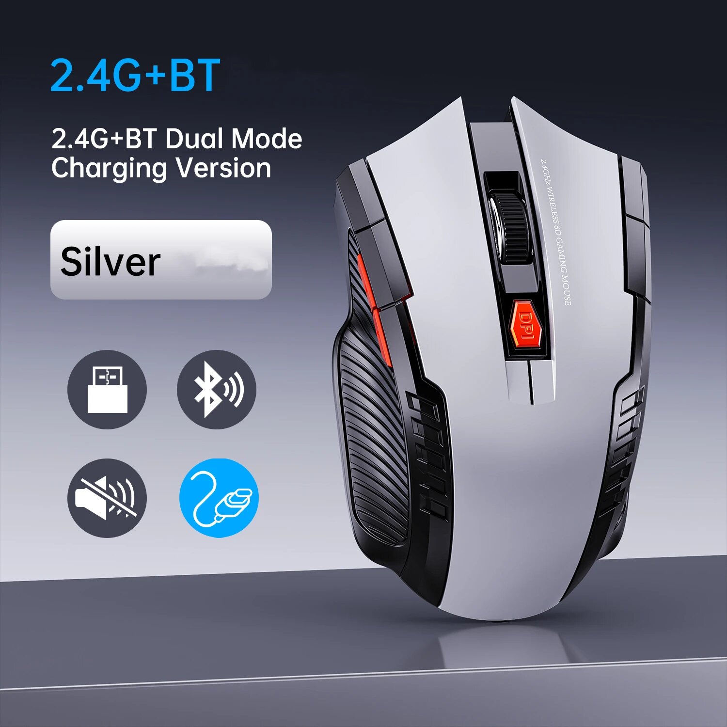 Беспроводная игровая мышь Logitech G502 LIGHTSPEED Серебряный, Silver