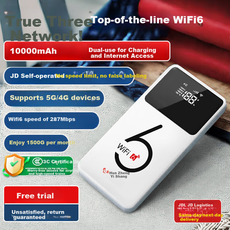 Esound портативный маршрутизатор WiFi 6 с поддержкой тройной сети для устройств 5G/4G, автомобильное крепление,