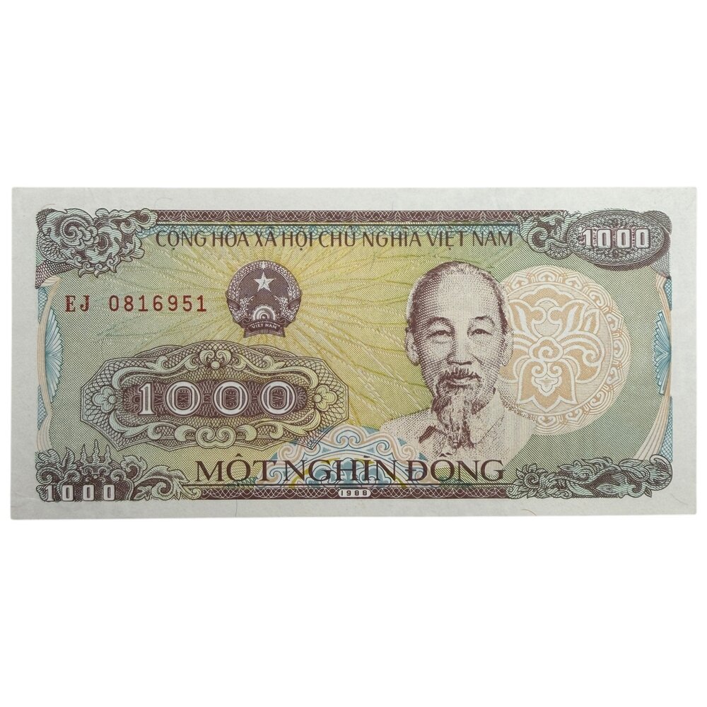 Вьетнам 1000 донгов 1988 г. (Серия EJ)