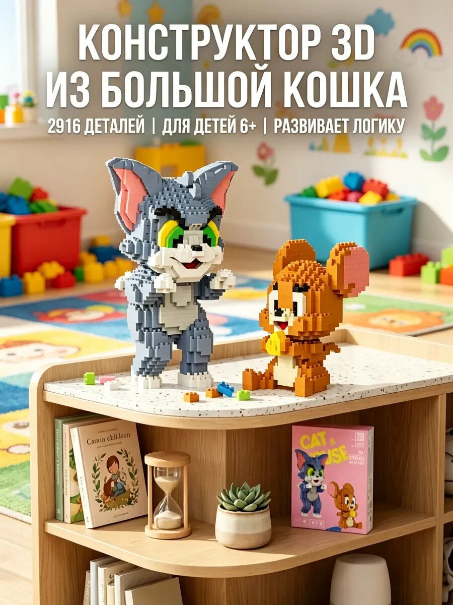 Конструктор 3D из большой кошка