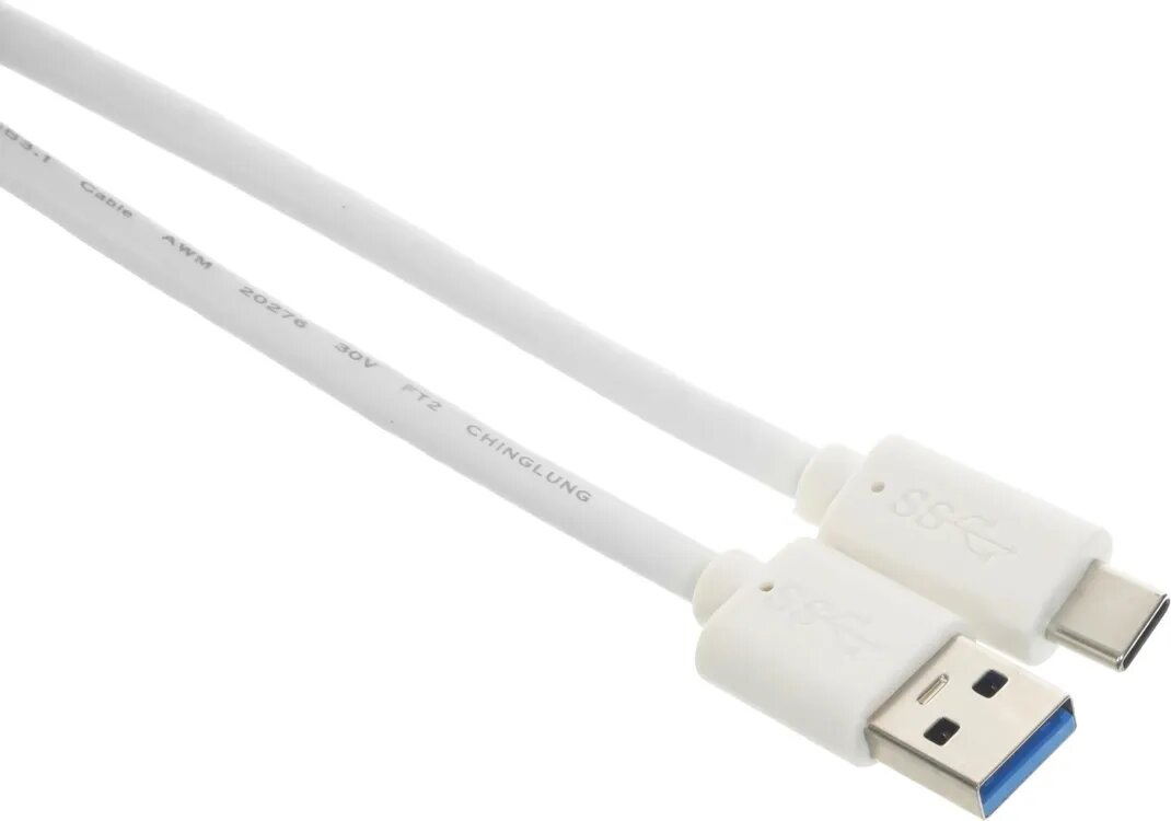 Кабель Buro USB Type-C (m) - USB (m), 3м, 3A, белый