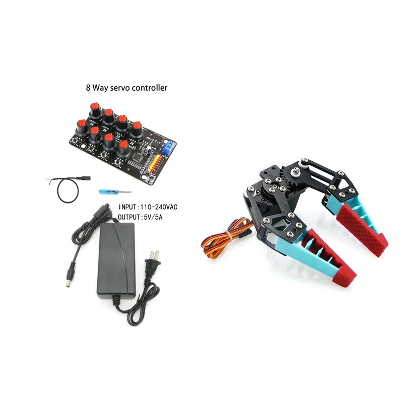 FutureTrace Flexible Manipulator 2/3/4 Finger Gripper 2 finger Red Control