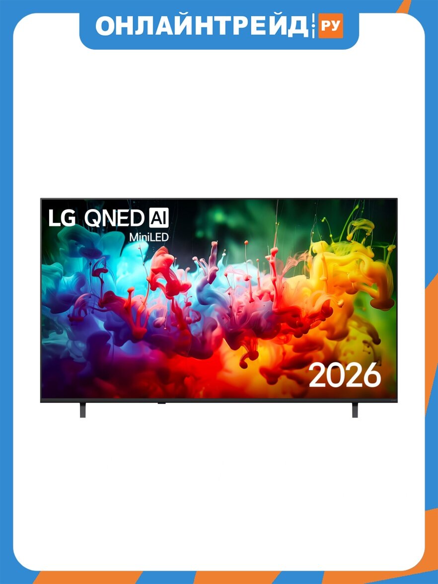 Телевизор LG 75QNED70B6A. ARUG, QNED, MiniLED, 4K Ultra HD, черный