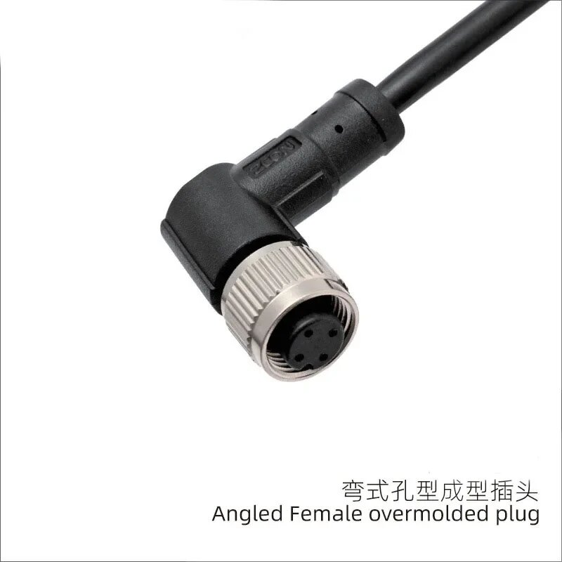 JIYUE M12 C-coding Водонепроницаемый разъем питания 3/4/5/6 контактов 2 м 5Pin, Bent Female Plug 2M