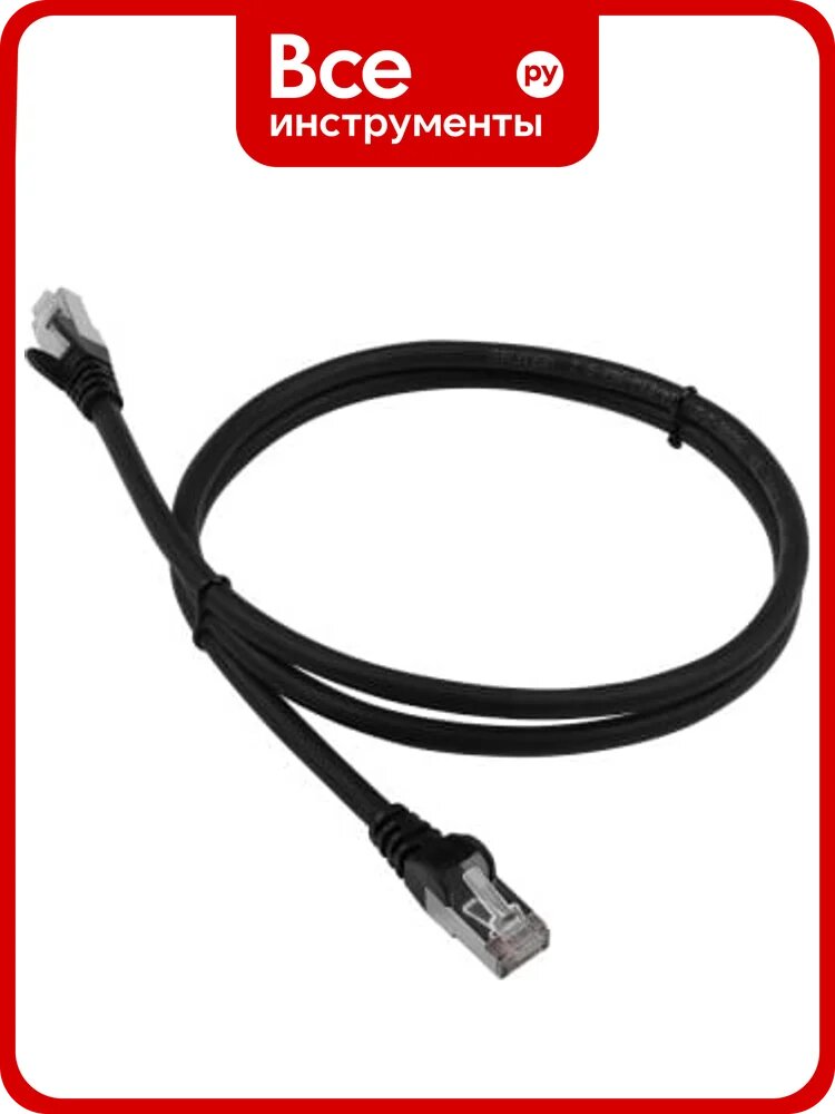 Патч-корд LANMASTER RJ45 - RJ45, 4 пары, FTP, категория 6, 5 м, черный, LSZH, LAN-PC45/S6-5.0-BK