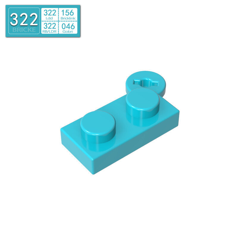BRICKE 1x2 Петля Правая Блоки Совместимые LEGO 19953 2430 73983 Изумрудный Зеленый 1кг Примерно 2469 шт