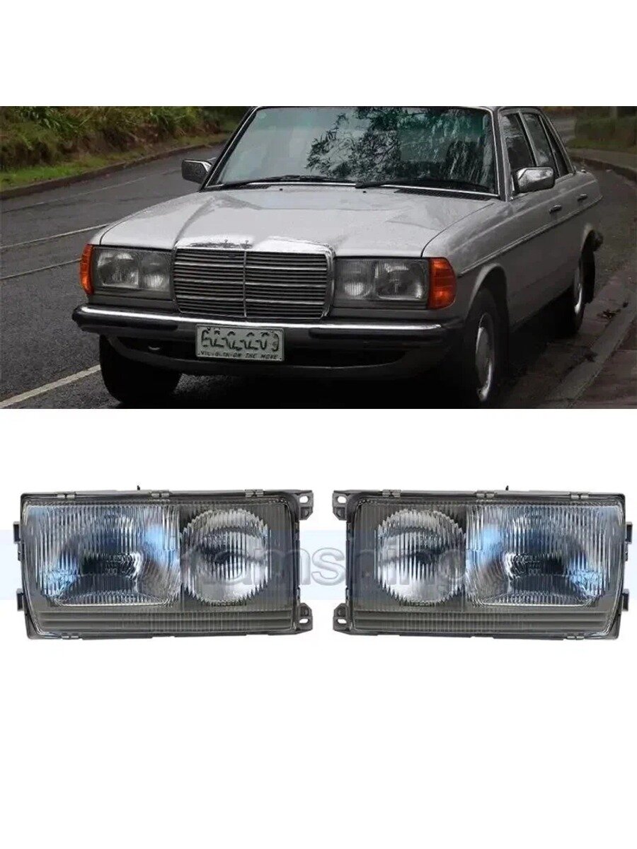 Автомобильная фара правая для Benz E-Class W123, 1 шт. ABS пластик