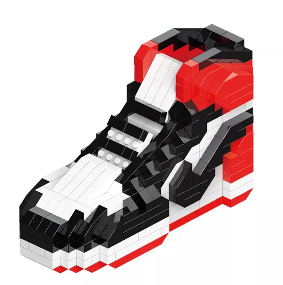 Конструктор Daia 3D из миниблоков Кроссовок Nike Air Jordan Бело-красный, 518 элементов - DI668-65-04