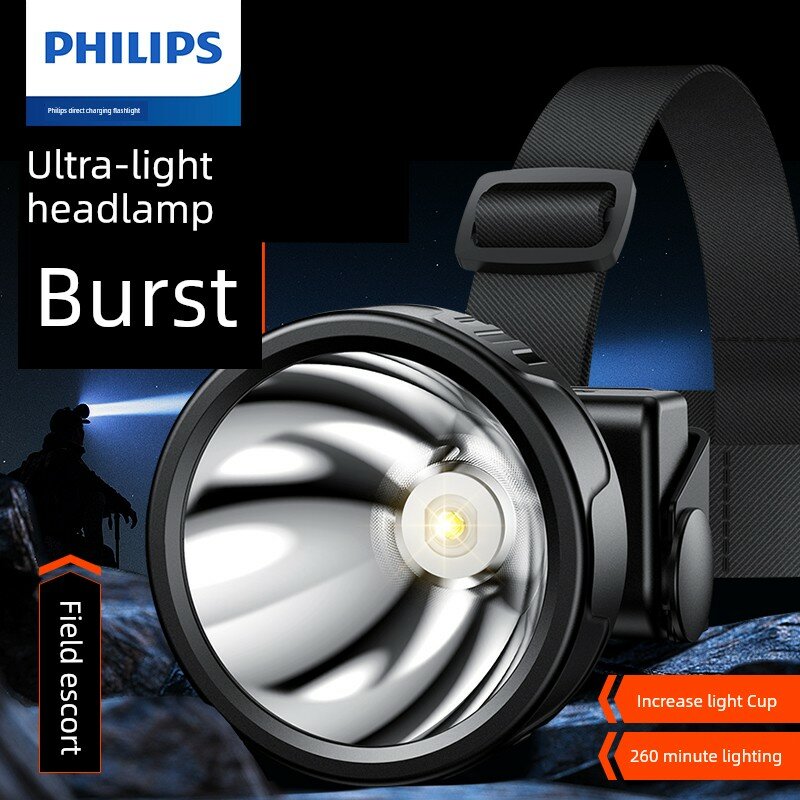 Новый налобный фонарь Philips из алюминиевого сплава, сверхъяркий, для ночной рыбалки, долговечный, уличный фонарь,