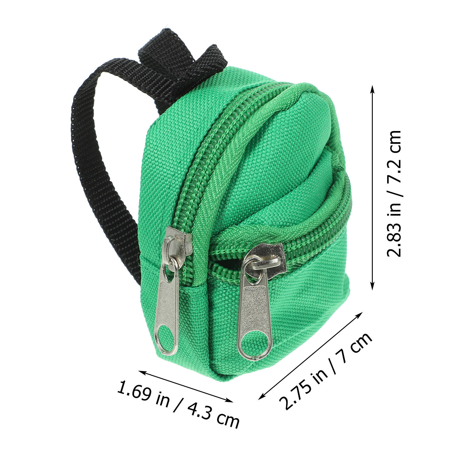 Мини Рюкзак Для Декорации Мини Дома 7x7.2x4.3 Cm В Зеленом Цвете