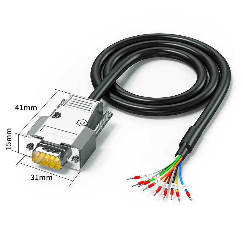 Кабель DB9 женский-женский 3 м 24AWG RS232 с металлическим корпусом Длина：3 метраМодель：Версия с металлическим корпусом
