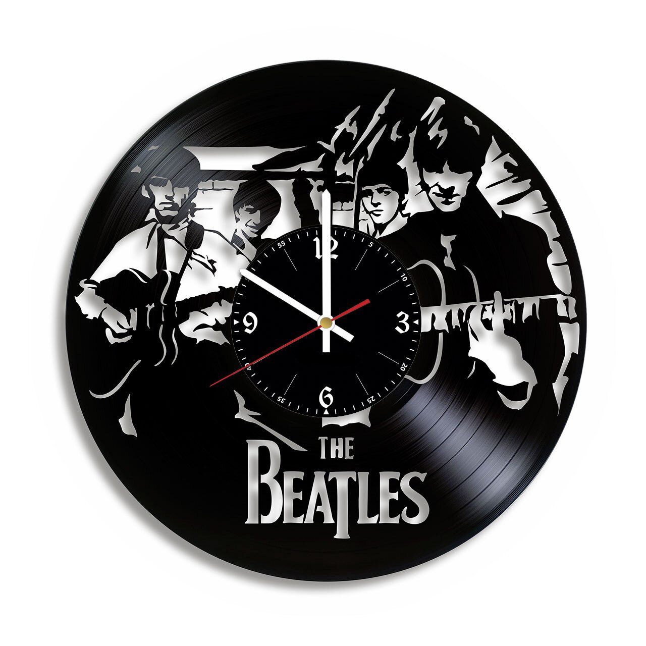 Настенные часы из виниловой пластинки "Thе Beatles"