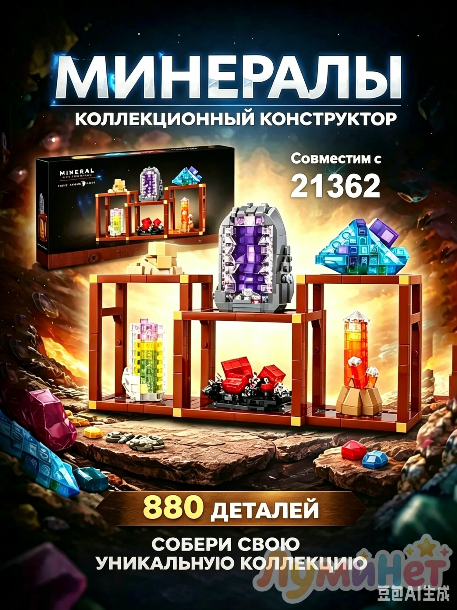 Konstruktor, 880 elementlar, Blokli