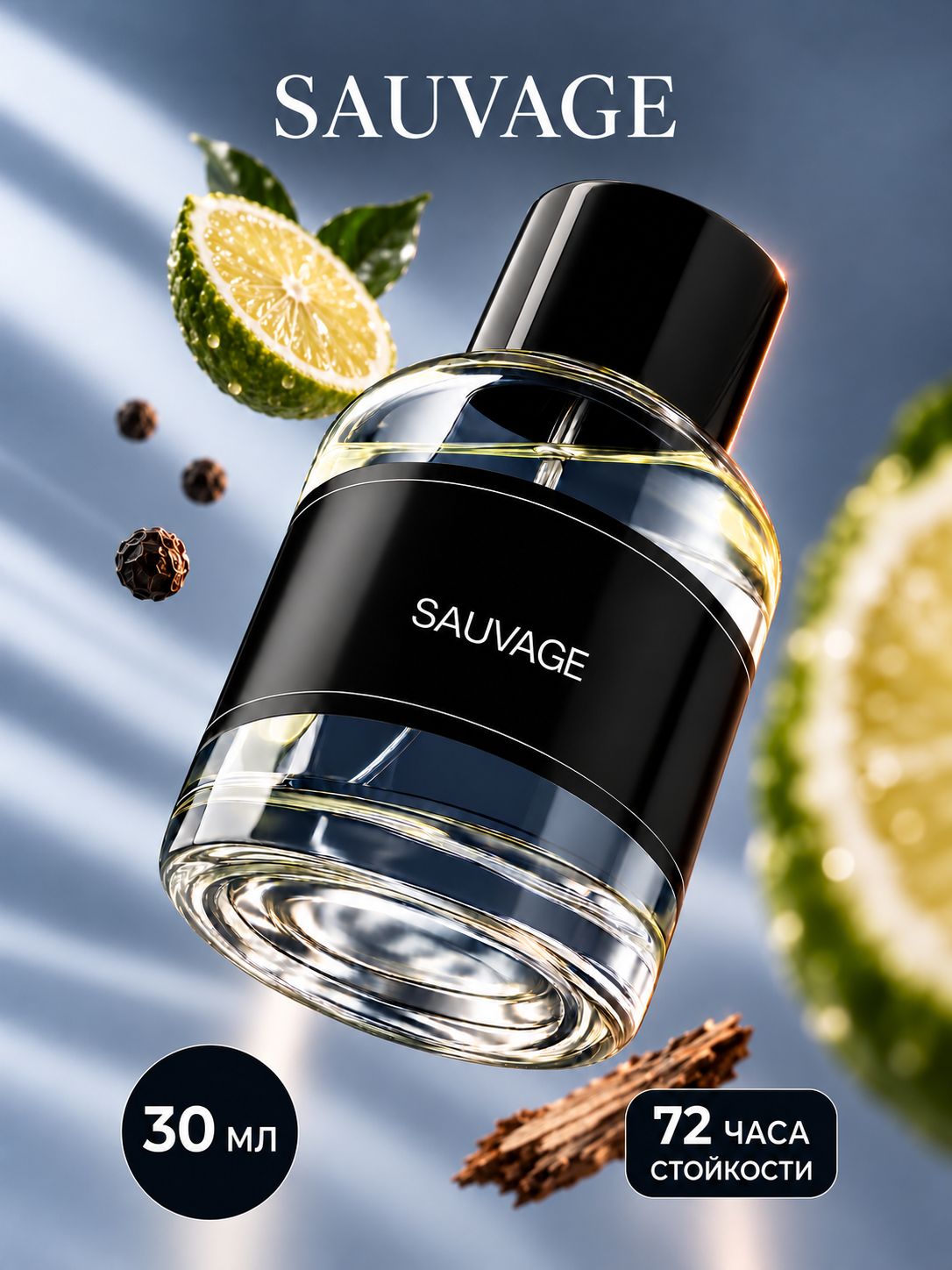 Духи мужские стойкие Sauvage /Саваж парфюмерная вода мужская 30мл