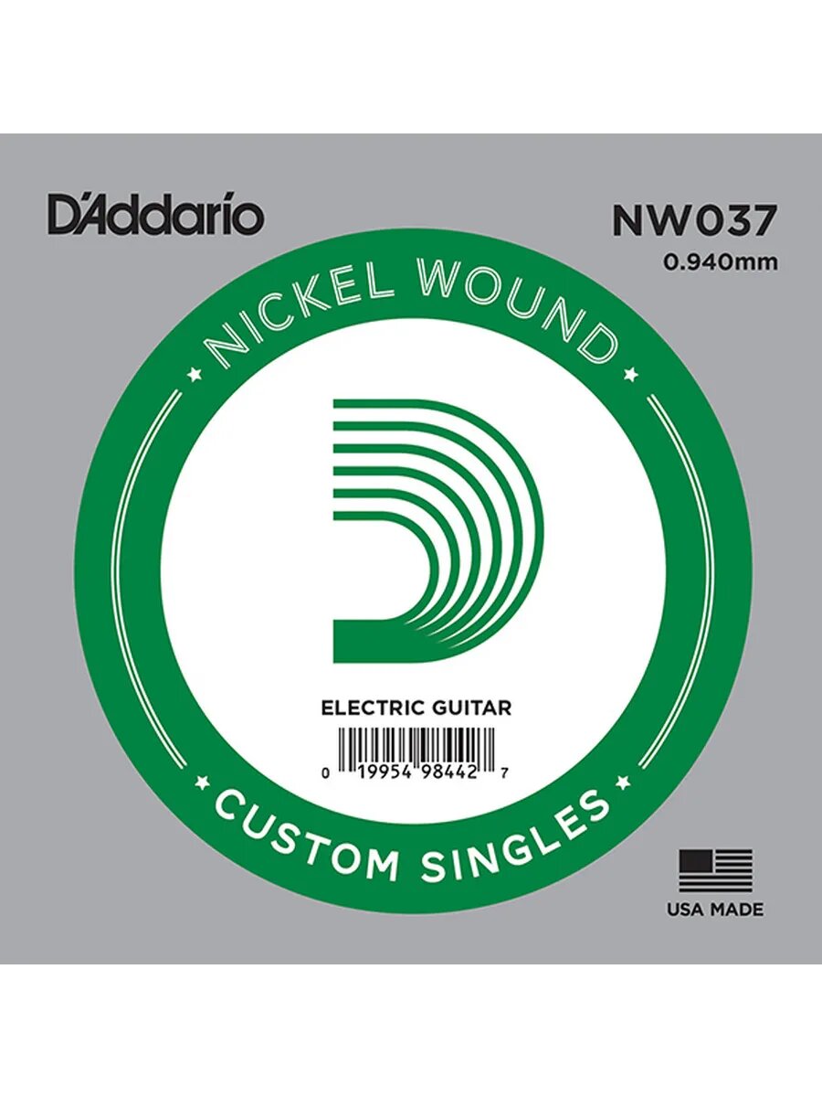 NW037 Nickel Wound Отдельная струна для электрогитары, никел