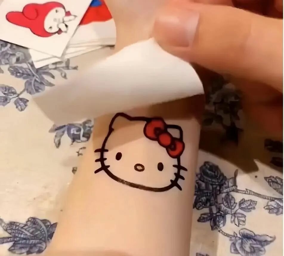 Водные переводные тату Hello Kitty, 66 штук, временные, водостойкие, многоцветные, для детей и взрослых. временные тату водостойкие тату многоцветные тату набор 66 штук