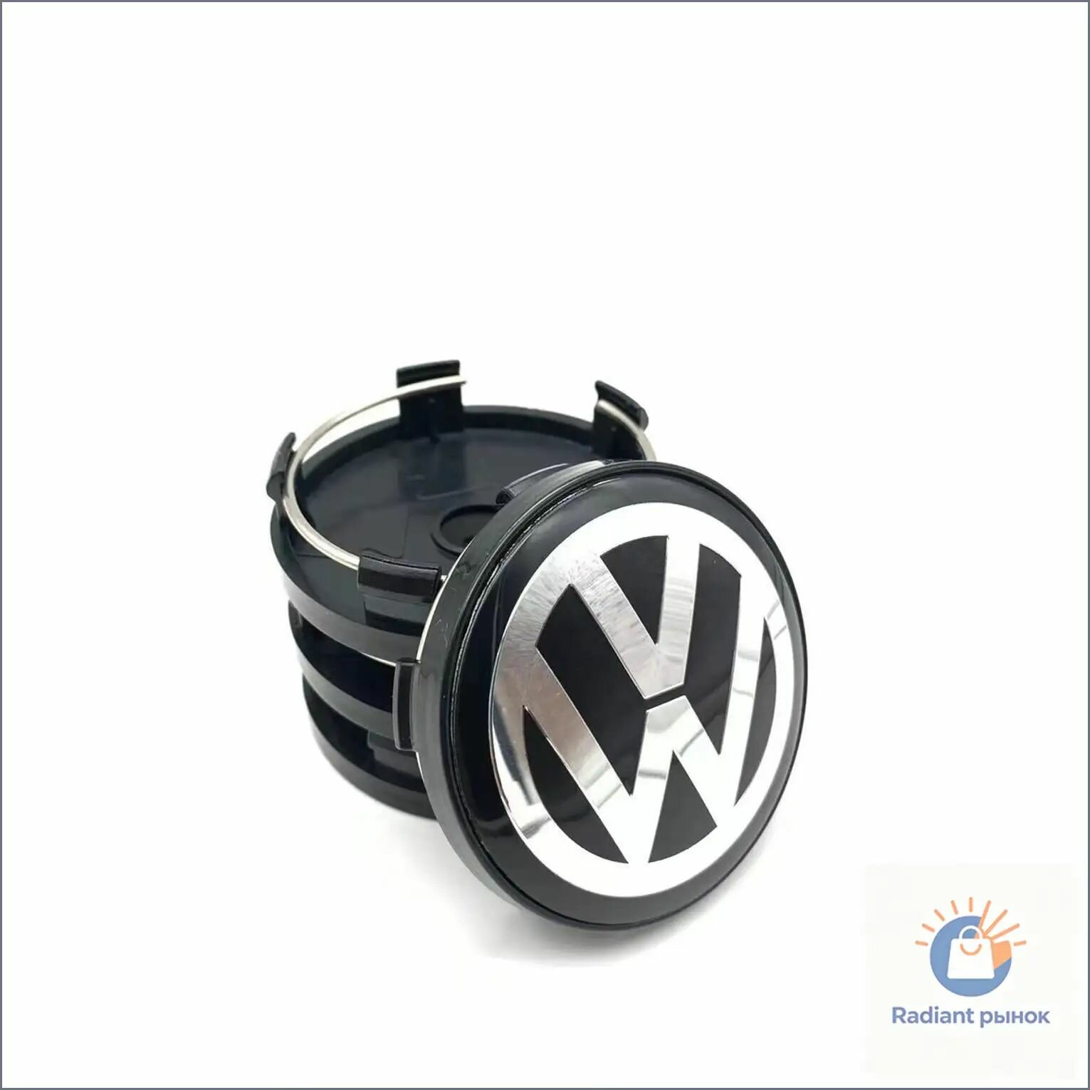 Колпачок на ступицу литого диска на автомобили Volkswagen/Фольксваген 60/56/10 мм 4 штуки.