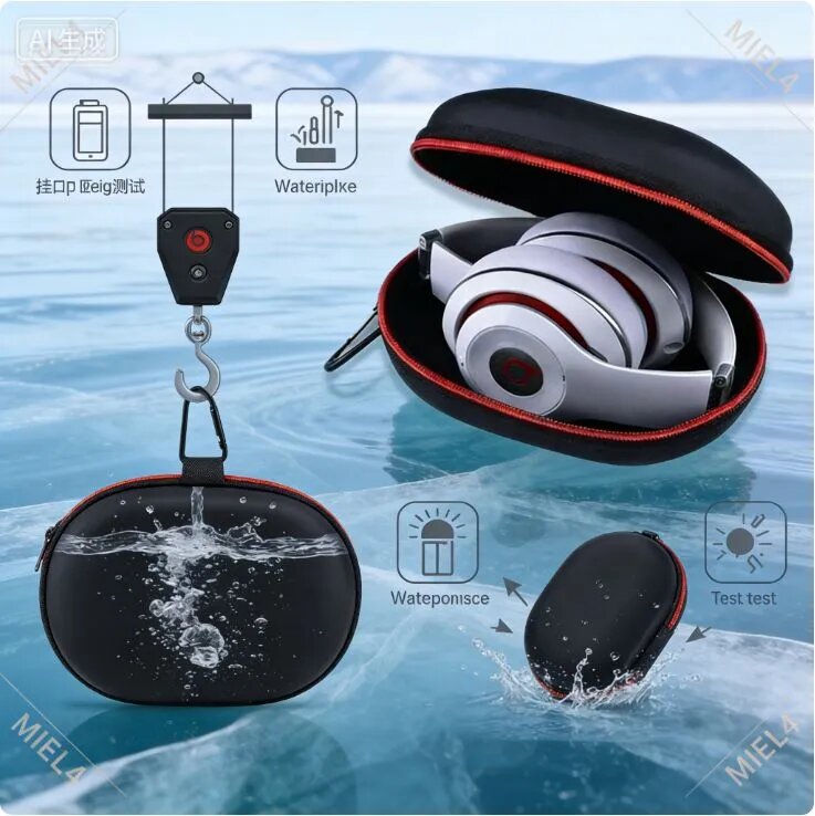 Защитный чехол для больших наушников (кейс для наушников Marshall major, JBL, SONY и др.) размер, черный