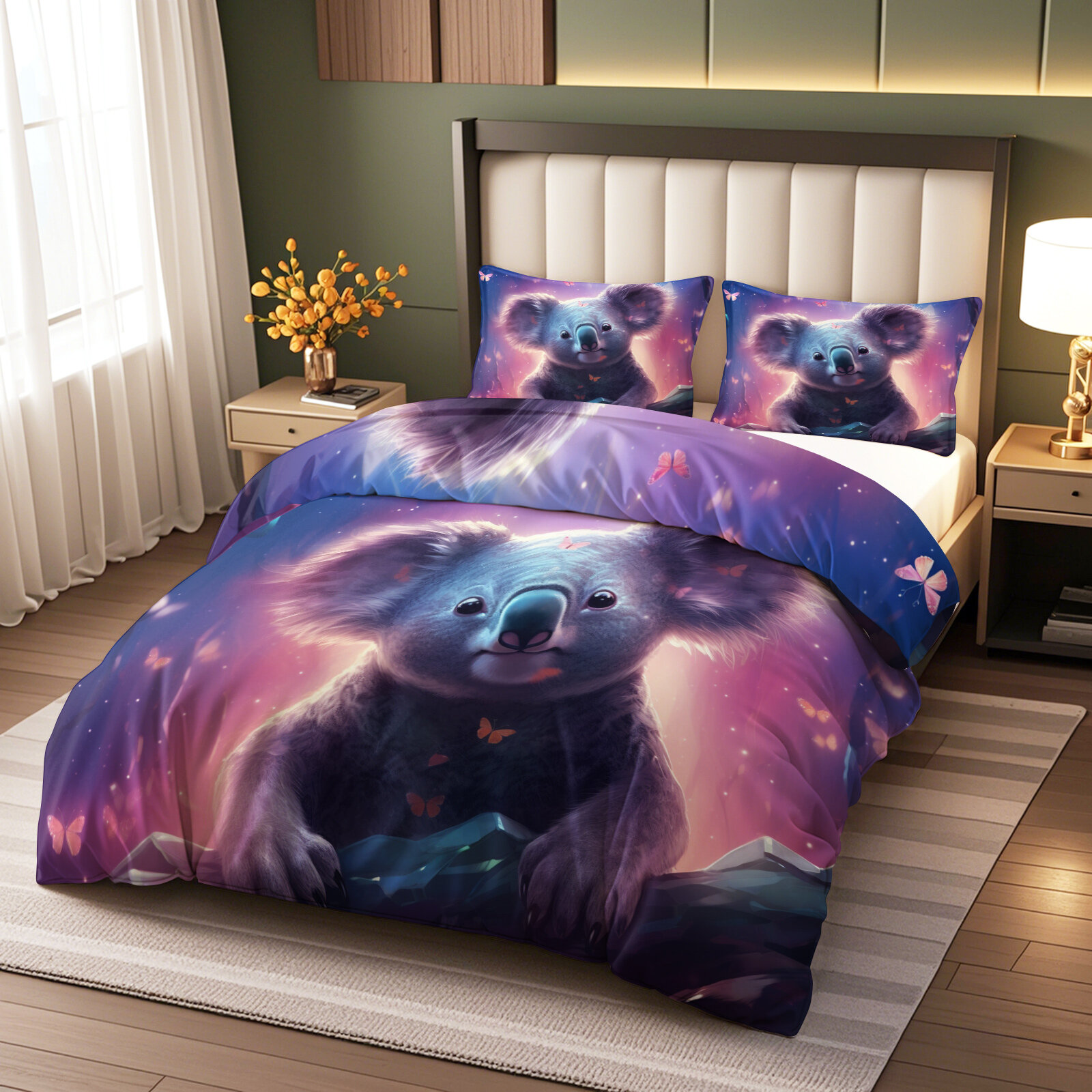 Животное Комплект постельного белья 200x220cm наволочки 70х70, Коала постельные принадлежности