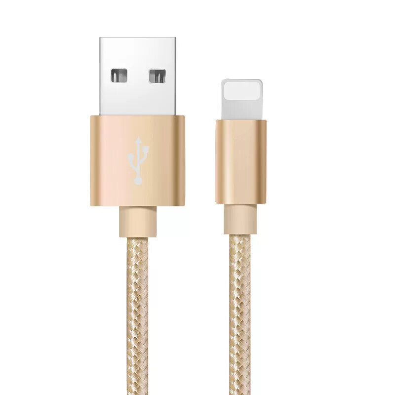 Кабель для зарядки наушников Apple AirPods Pro из нейлона, 1.5 м, золотой (беспрепятственный, прочный)