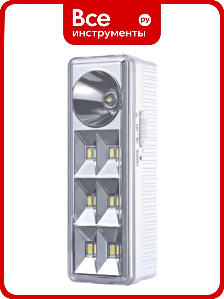 Аварийный светодиодный светильник IN HOME СБА 2207DC 6+1LED 1.0Ah lithium battery DC 4690612029559