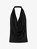 Топ Elisabetta Franchi Draped halter-neck top, размер 42, черный