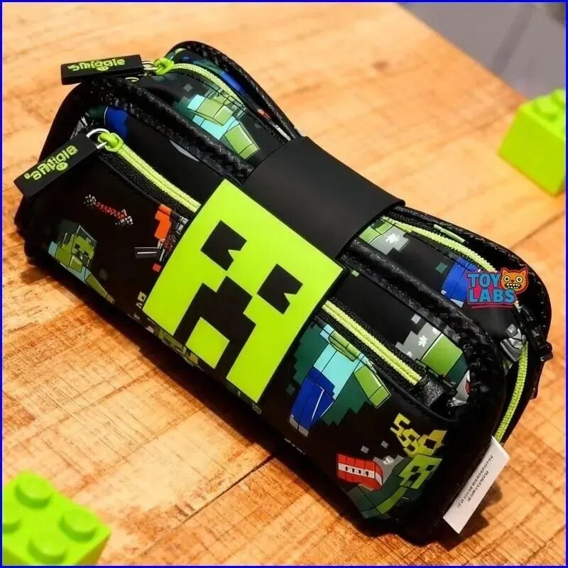 Австралийский пенал Smiggle с тематикой Minecraft, вместительный, для школьников, подарок к учебному году
