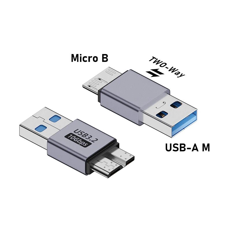 Переходник USB A M - Micro B USB3.2 10Gb/s