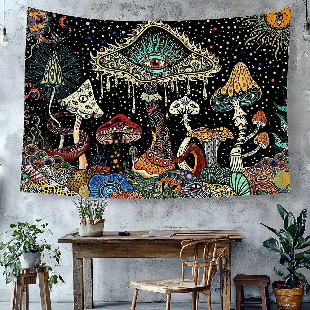 Гобелен "Грибы и океан" 27.55x39.37inch RoarGosh