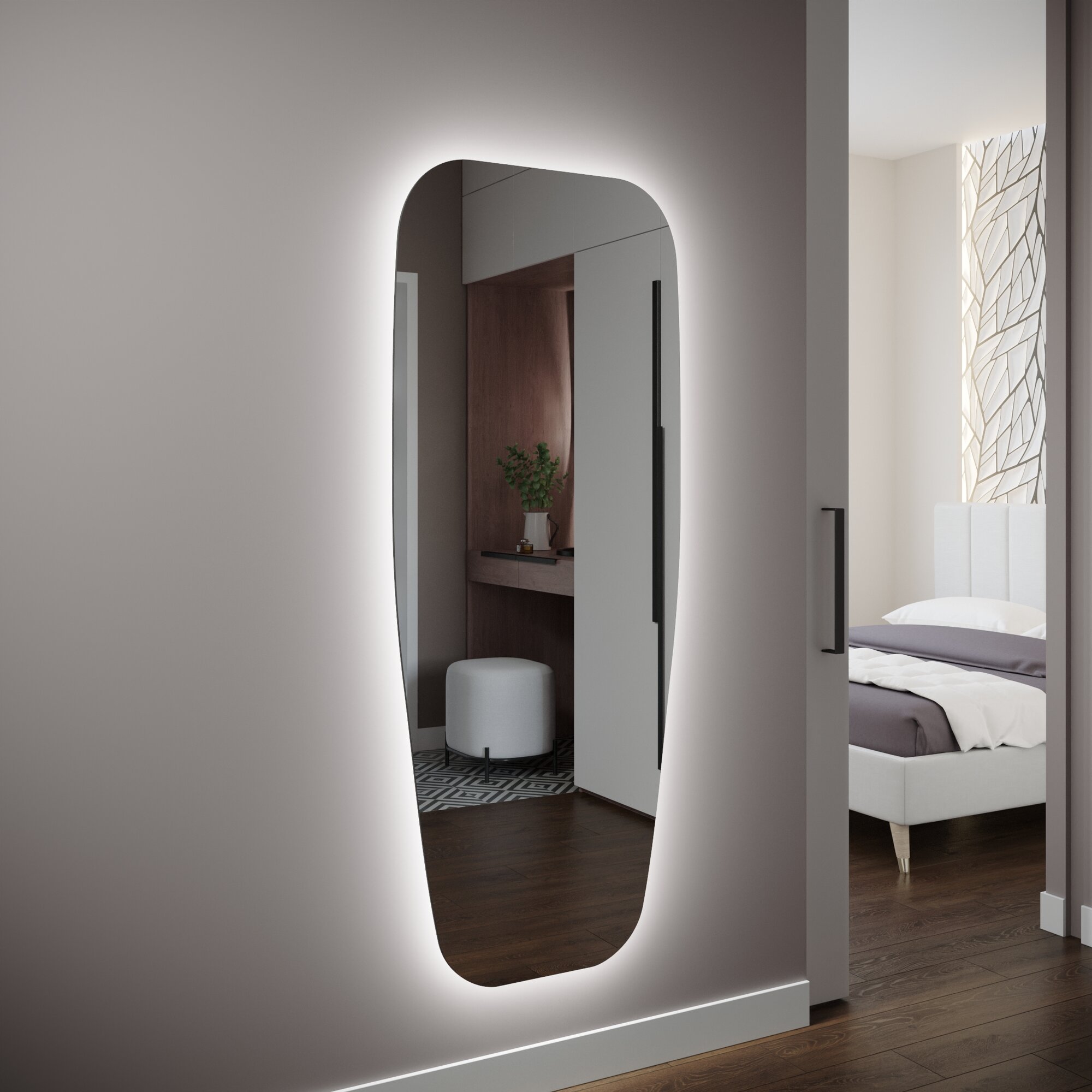 Зеркало с интерьерной подсветкой Hall 70x173 см