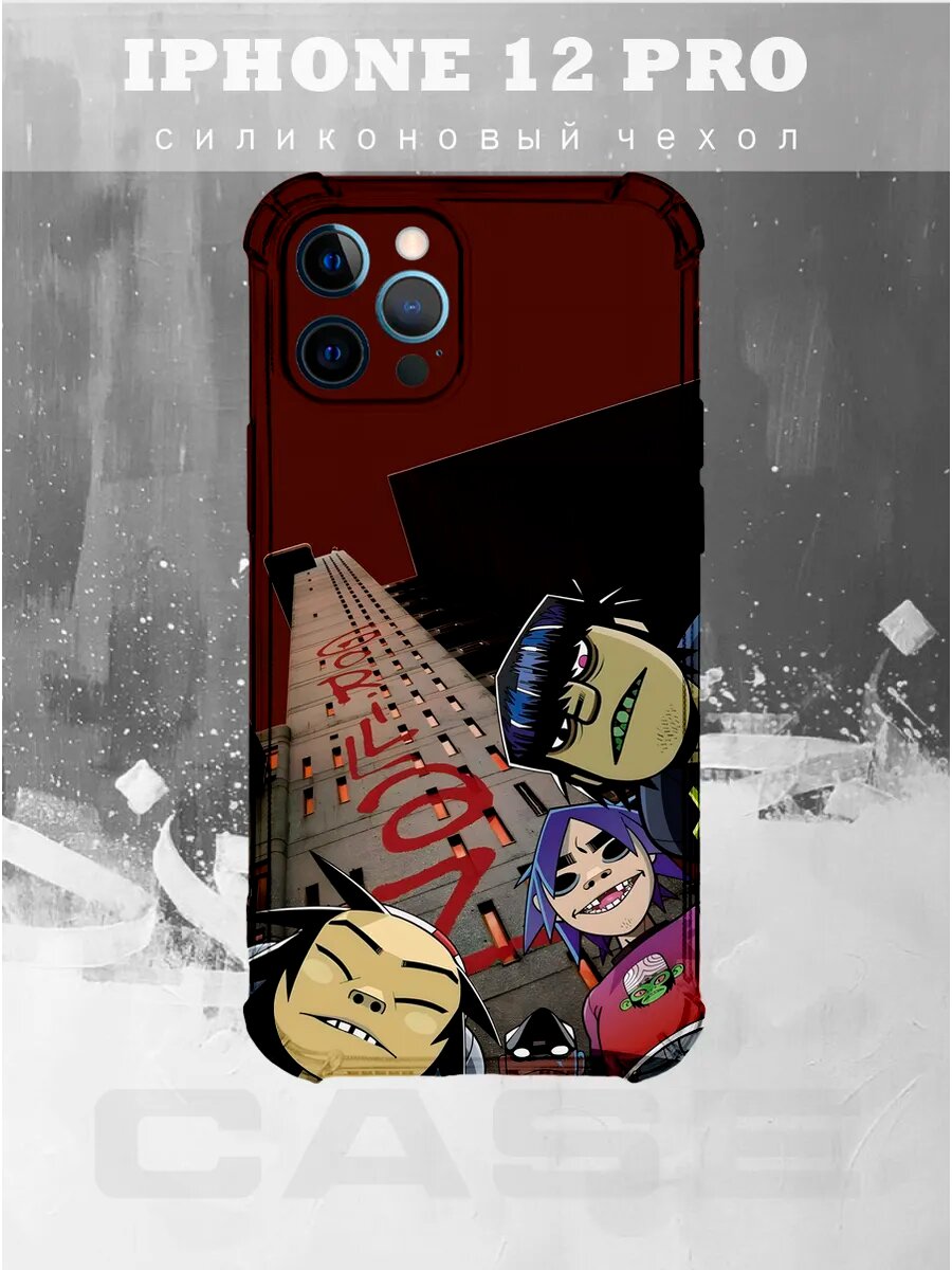 Чехол на IPHONE 12 PRO с принтом Gorillaz