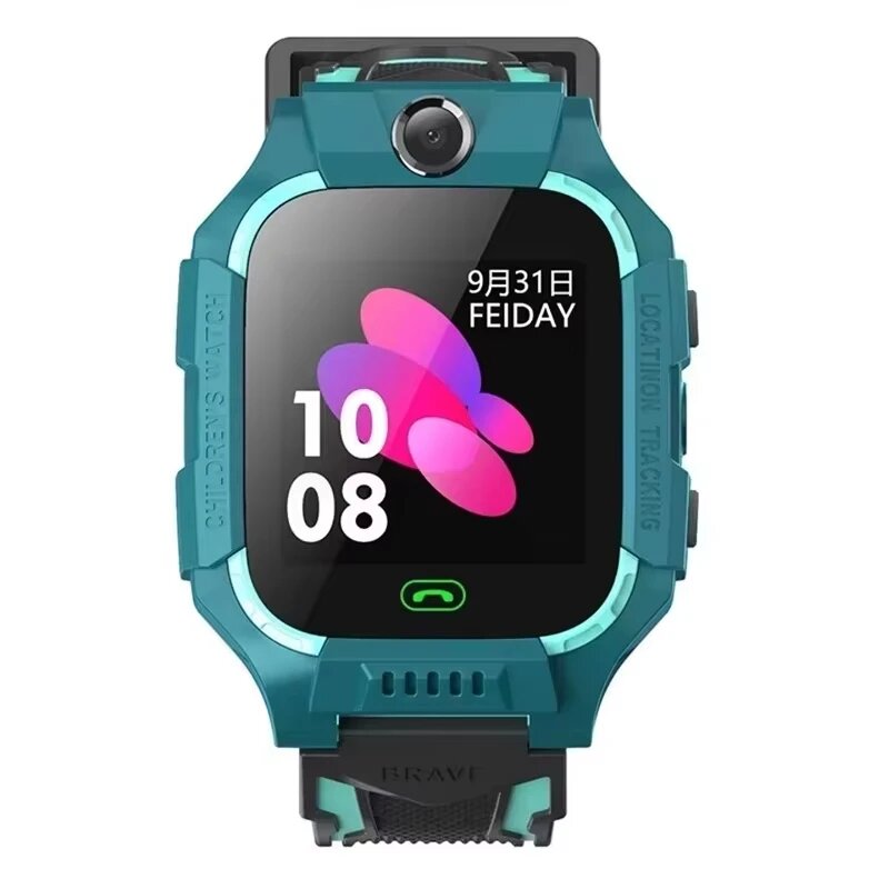 Lenovo 5G детские умные часы с GPS и камерой 8K Зеленый, Green/